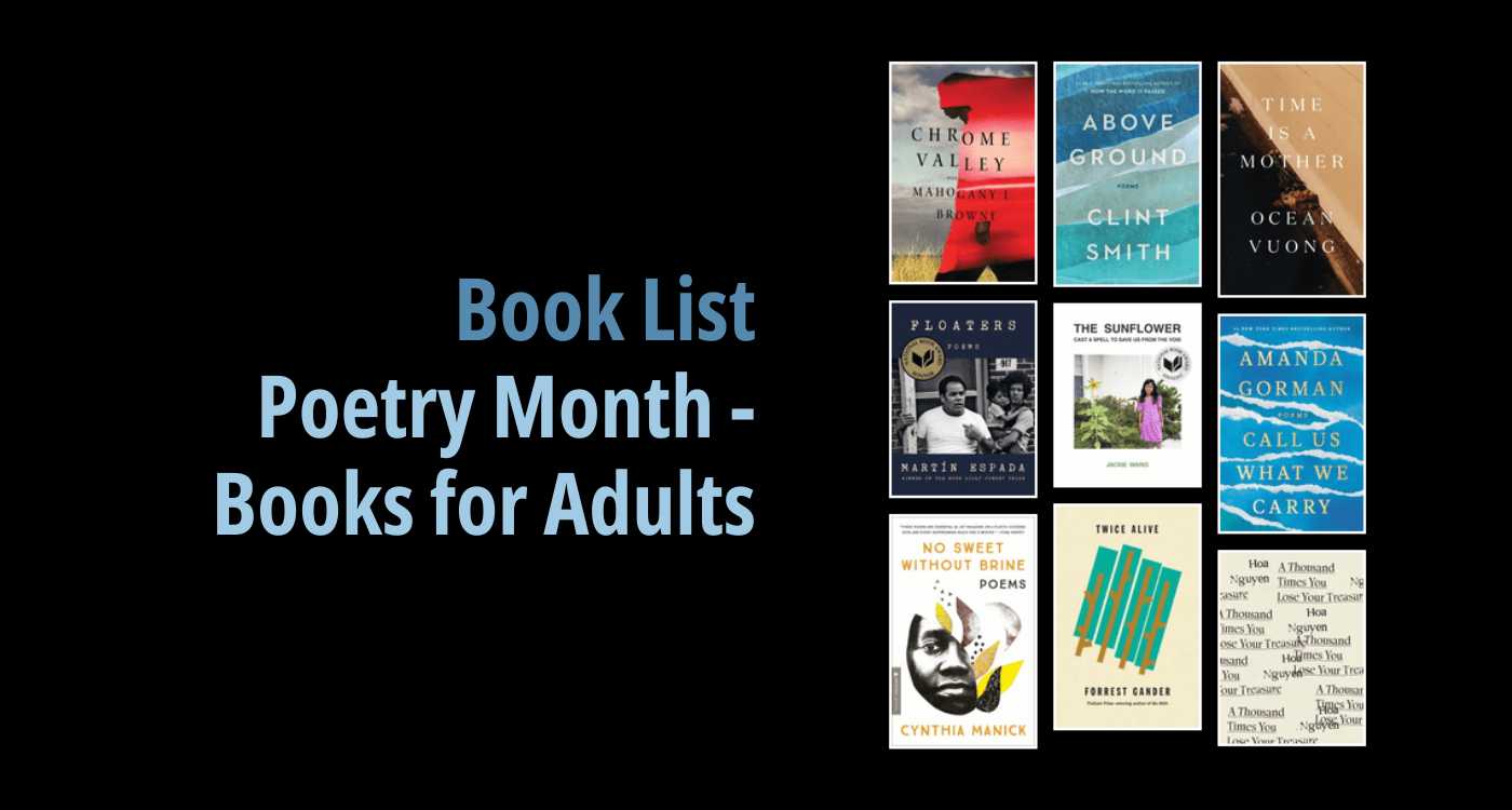 Mes de la poesía: Libros para adultos - Biblioteca Pública de Princeton